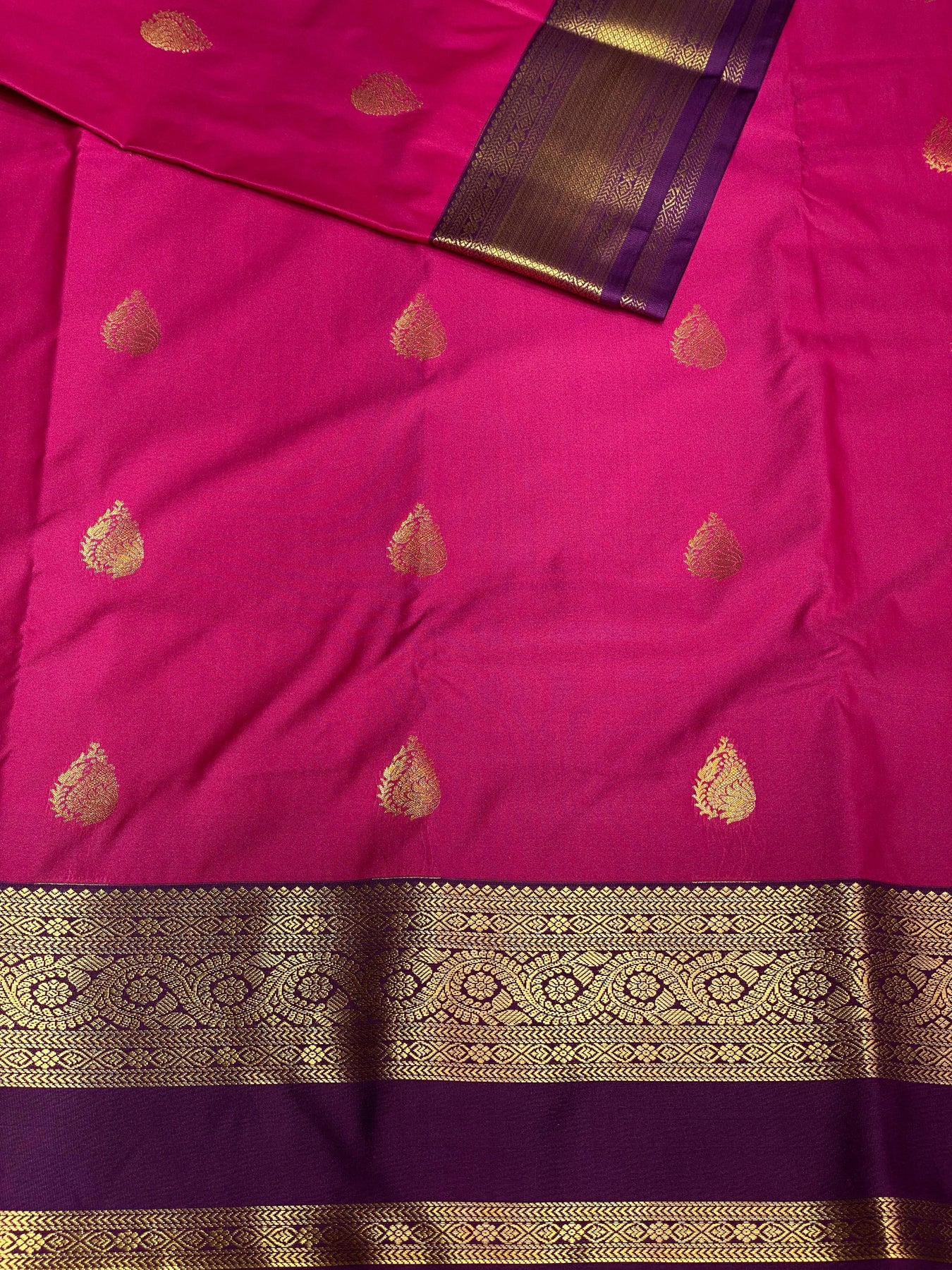 Magenta and Purple silk saree- PSSR172– Prakrithi By Ramya